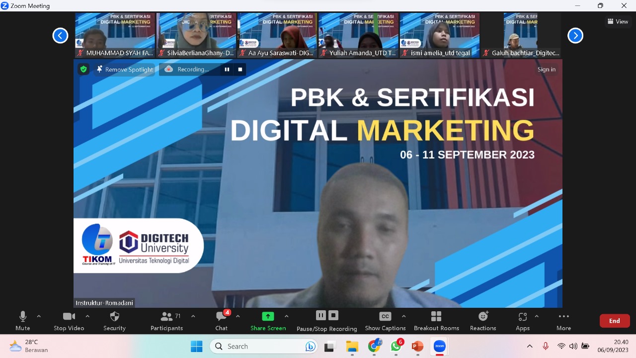 Pelatihan Vokasi Digital Marketing di Gelar 4 Hari - KURSUS ONLINE